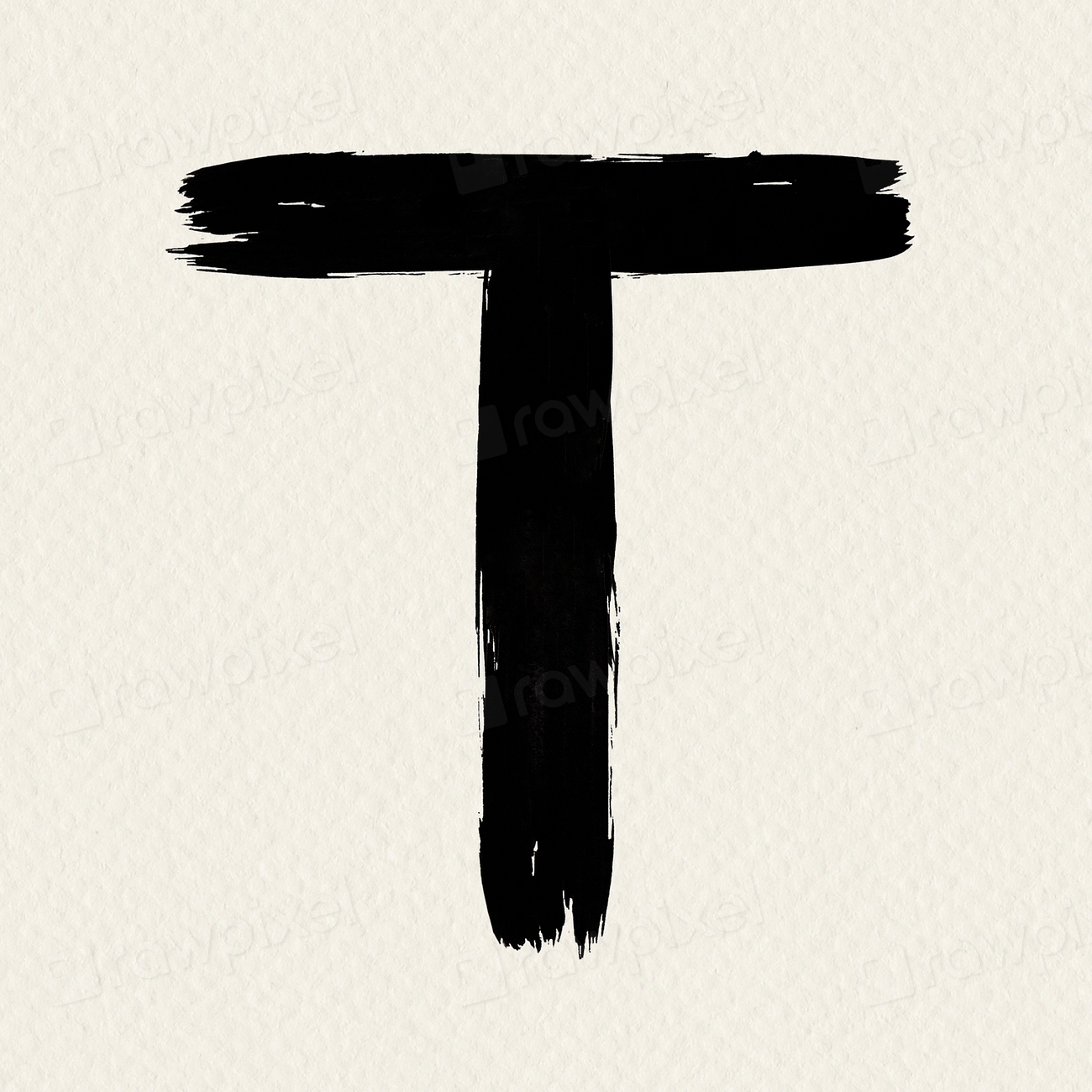 Letter T brush stroke handwritten | Premium PSD - rawpixel