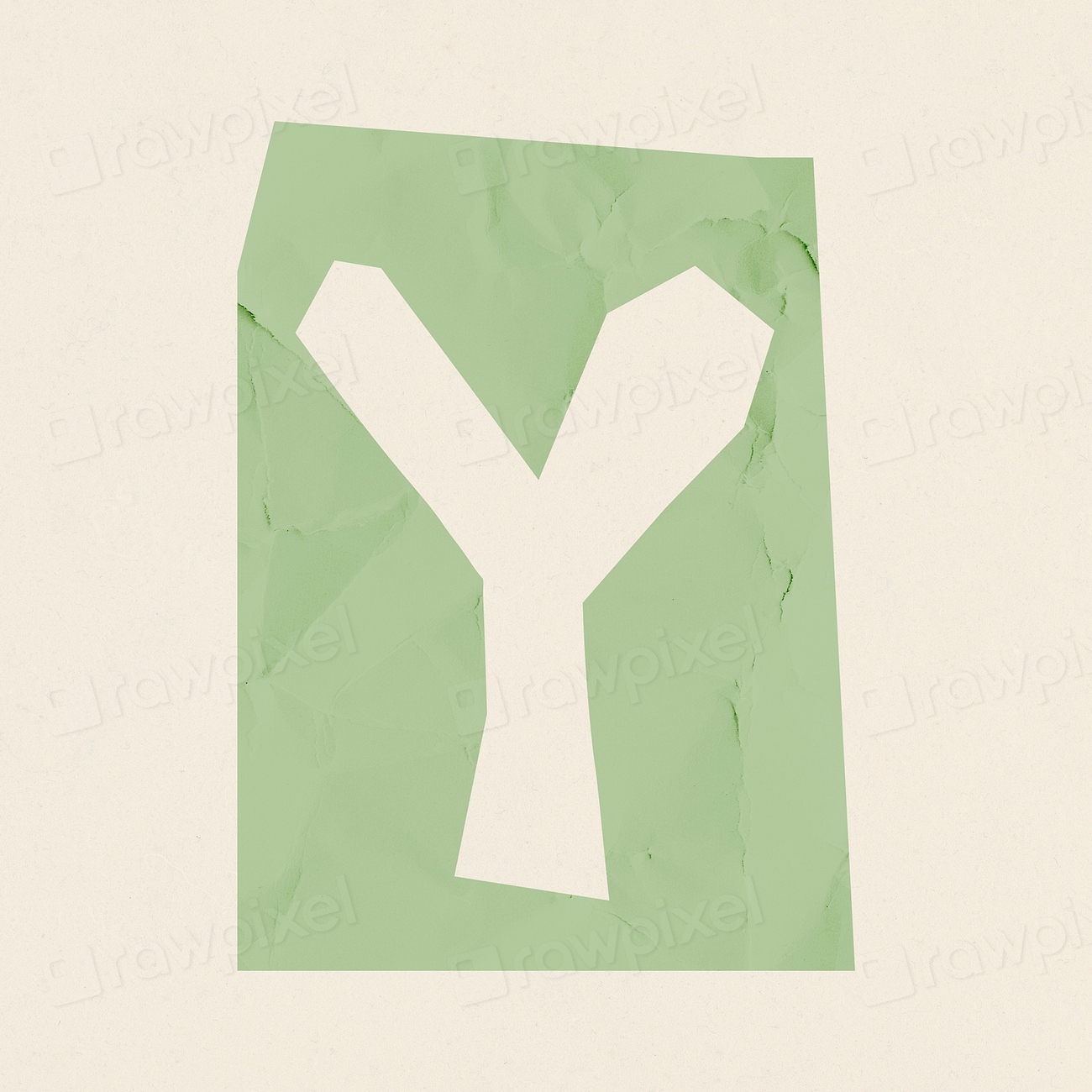 Y letter paper cut alphabet | Premium PSD - rawpixel