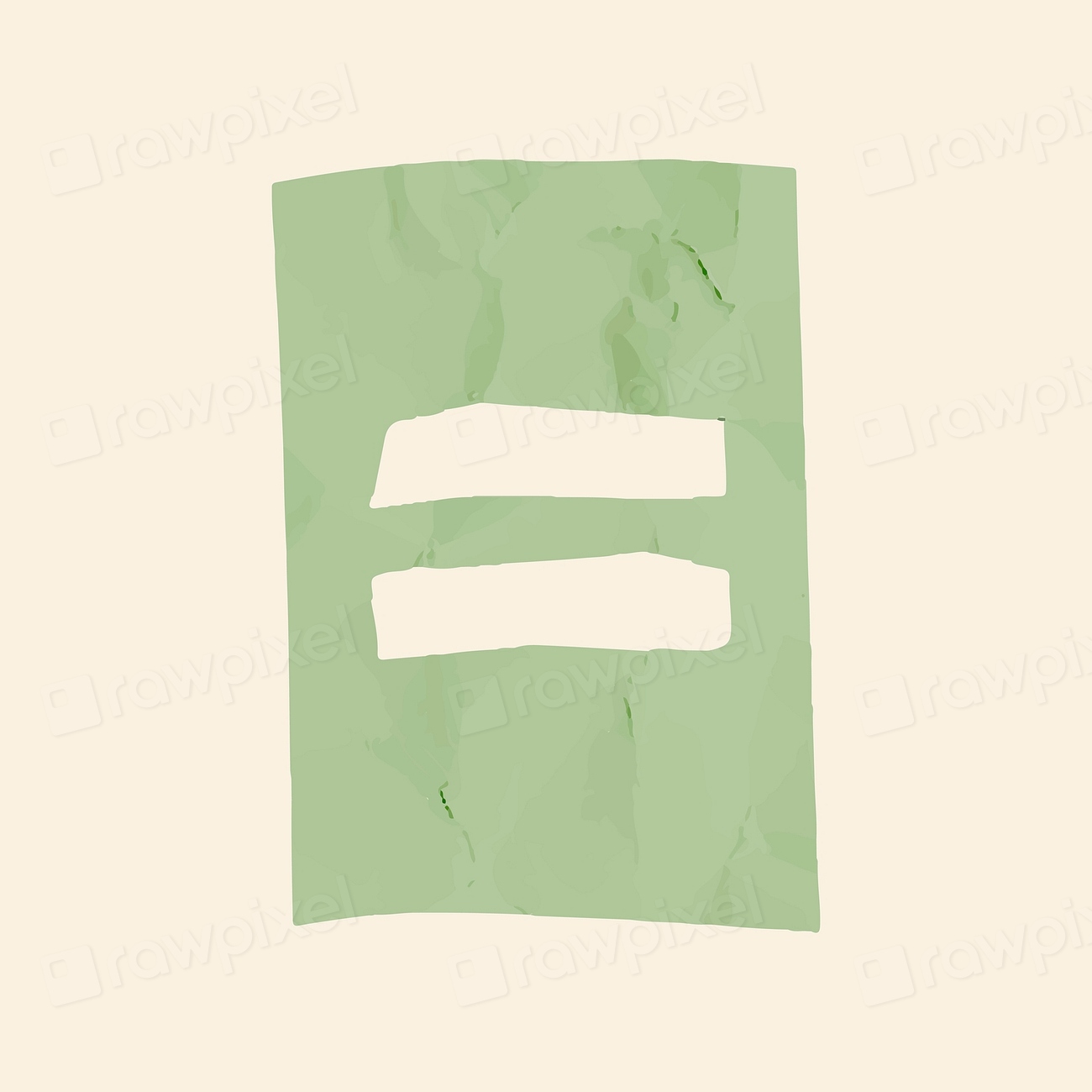 Green equal symbol paper cut | Premium Vector - rawpixel