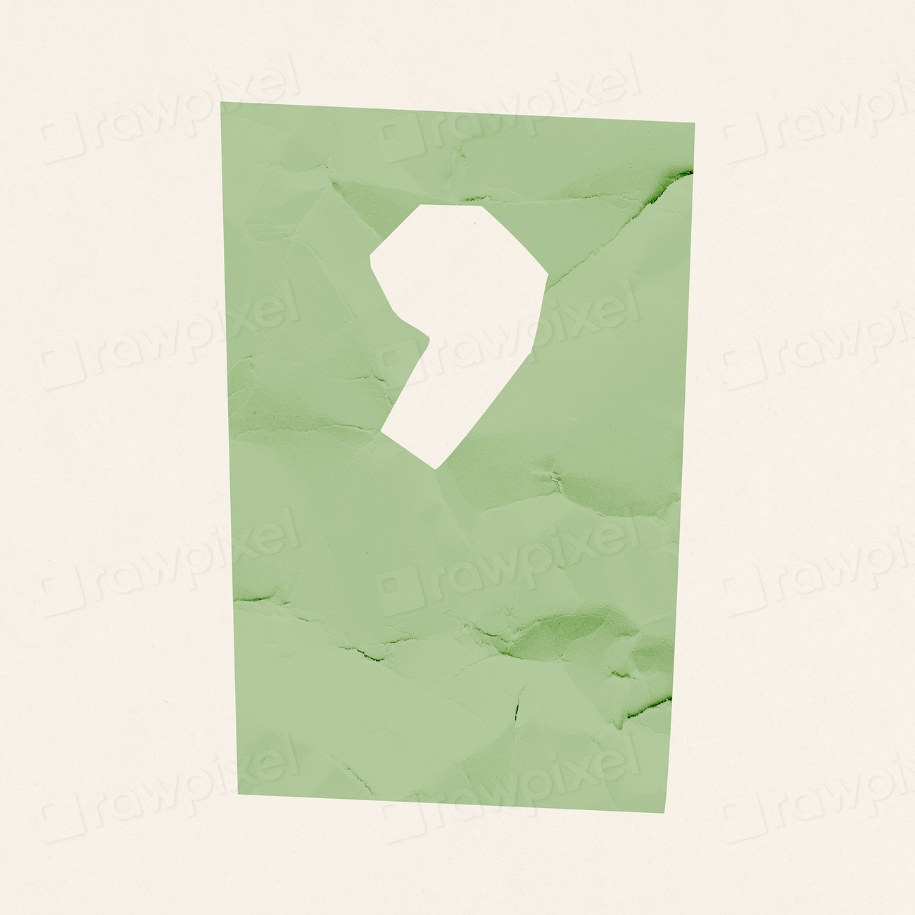 Green apostrophe sign paper cut | Premium PSD - rawpixel