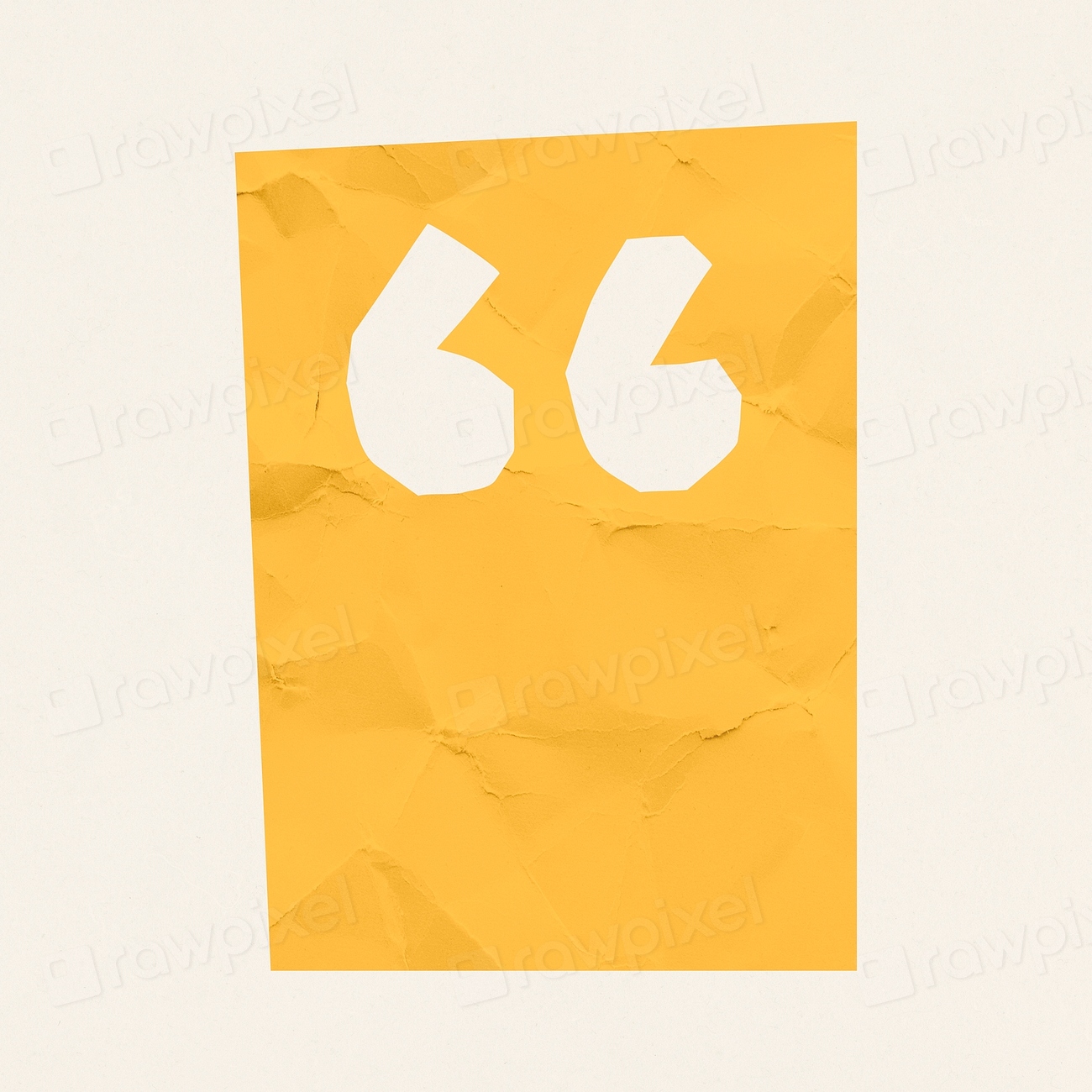 Quotation mark paper cut symbol | Free PSD - rawpixel