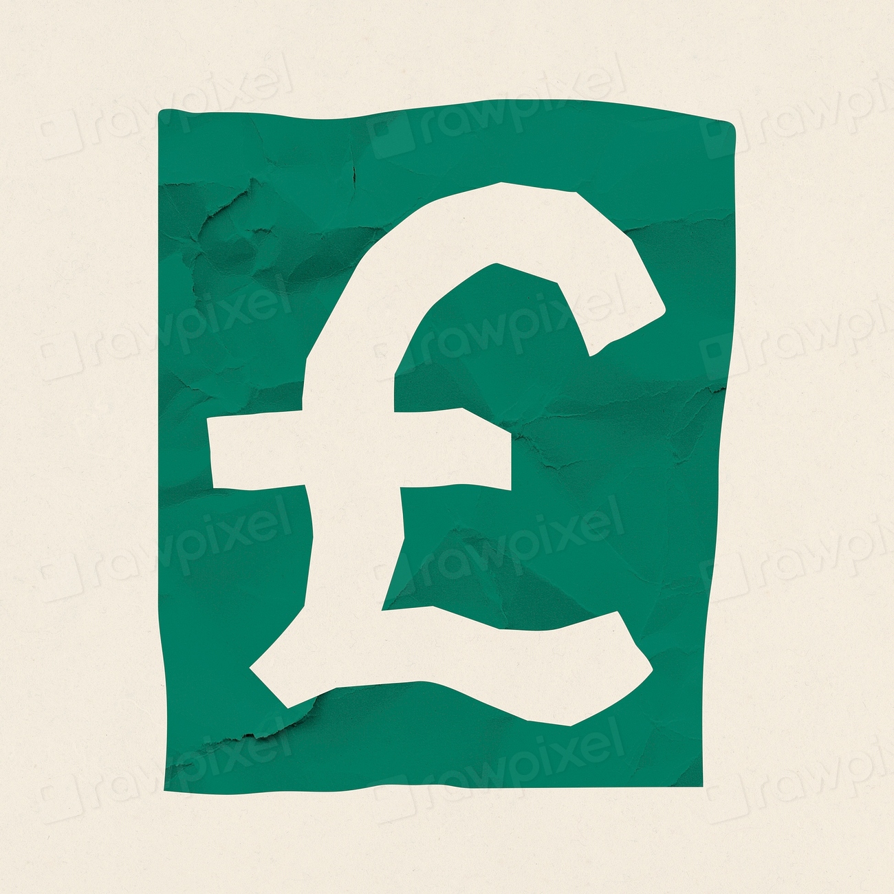 Pound sign paper cut symbol | Premium PSD - rawpixel