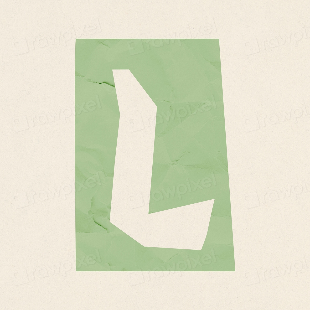L letter paper cut alphabet | Premium PSD - rawpixel