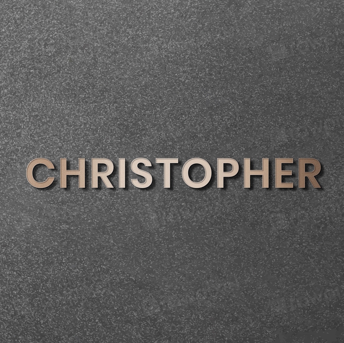 Christopher typography gold design element | Premium Vector - rawpixel