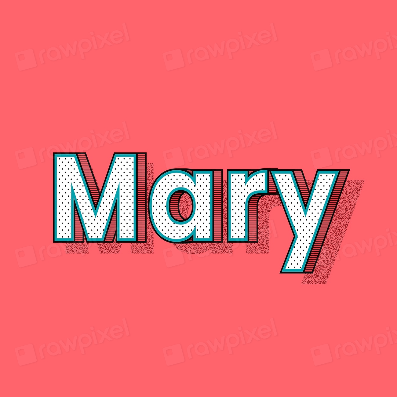 Mary name halftone vector word | Free Photo - rawpixel