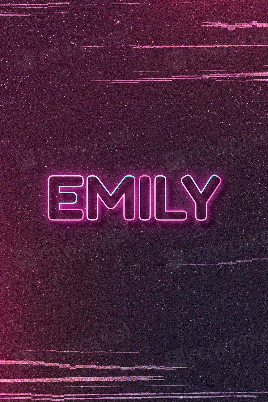 Emily word art vector neon | Free Photo - rawpixel