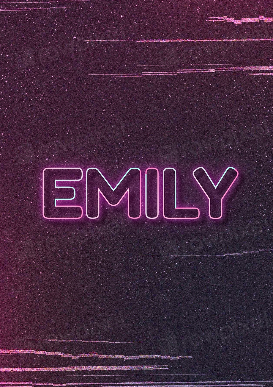 Emily name font block letter | Premium Vector - rawpixel