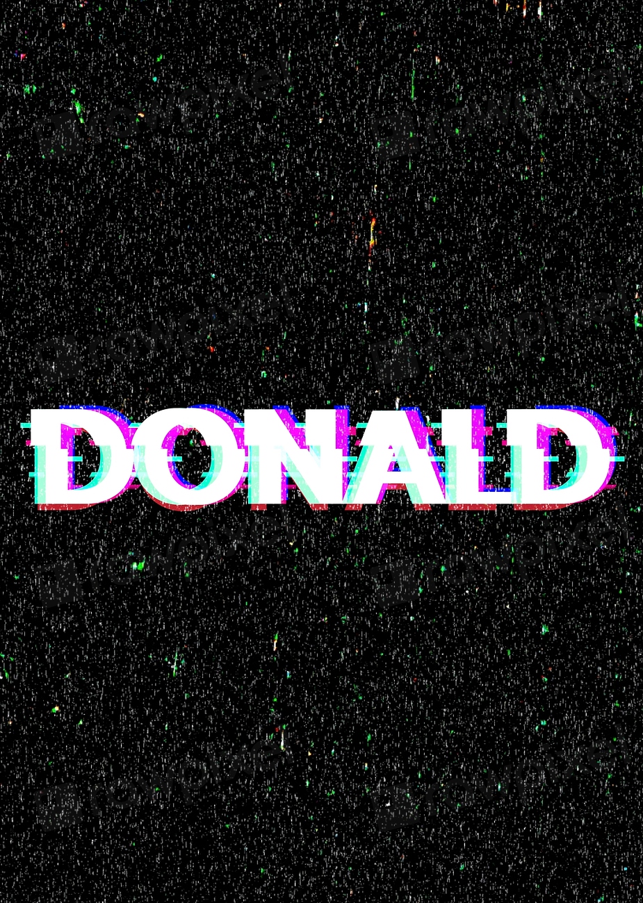 Vector Donald male name typography | Free Vector - rawpixel