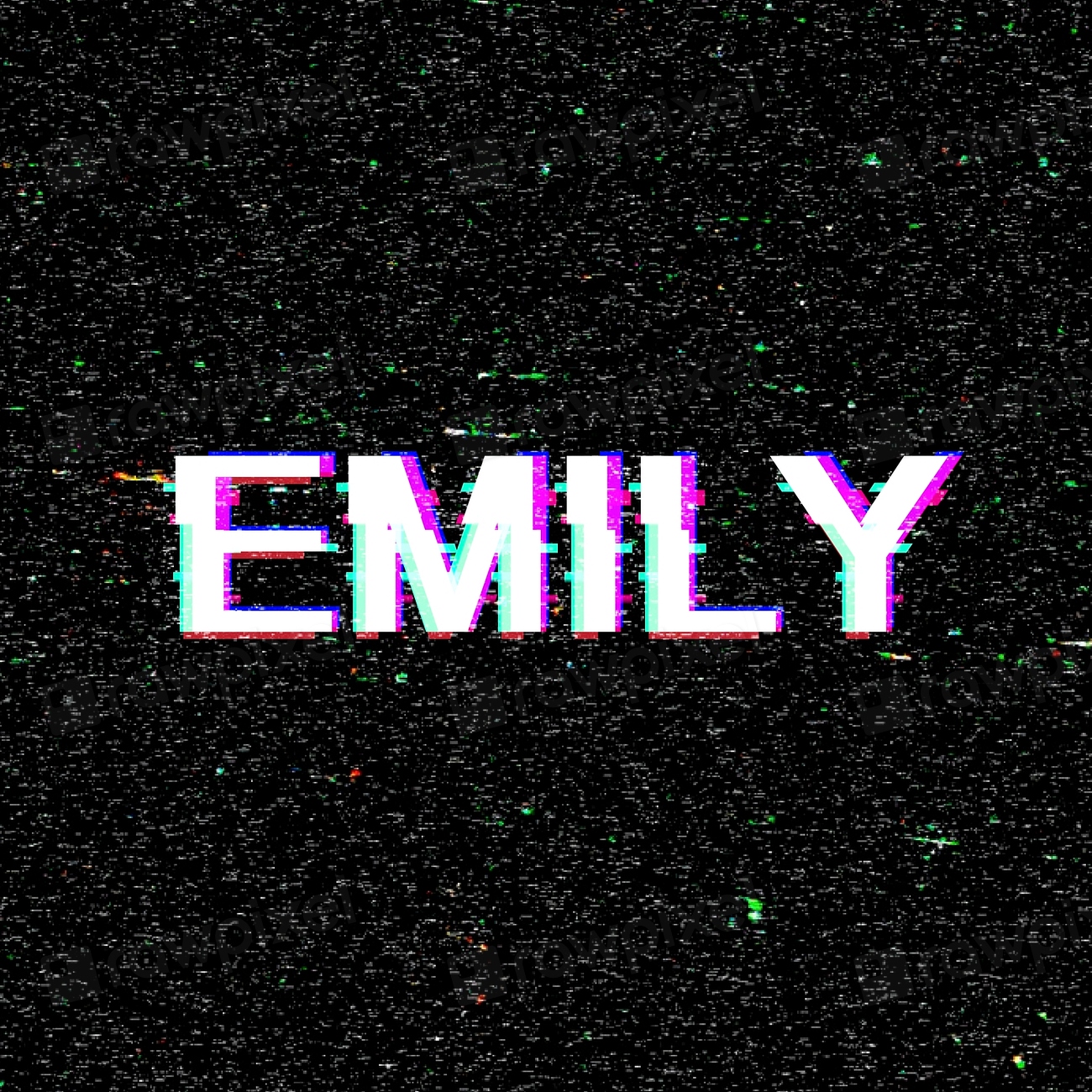 Emily name typography glitch effect | Free Photo - rawpixel