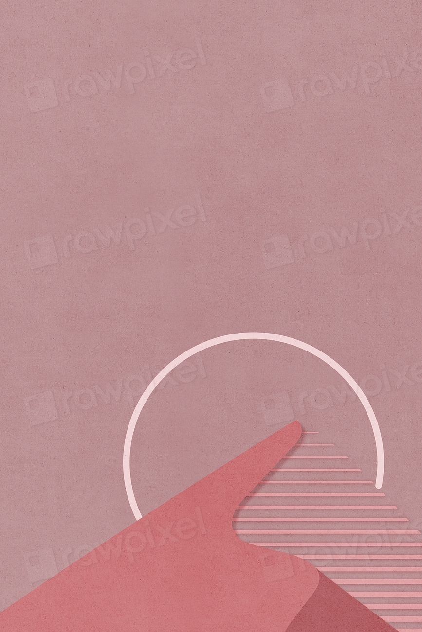 Retro Color Mountains Geometric Minimalist | Free Psd - Rawpixel