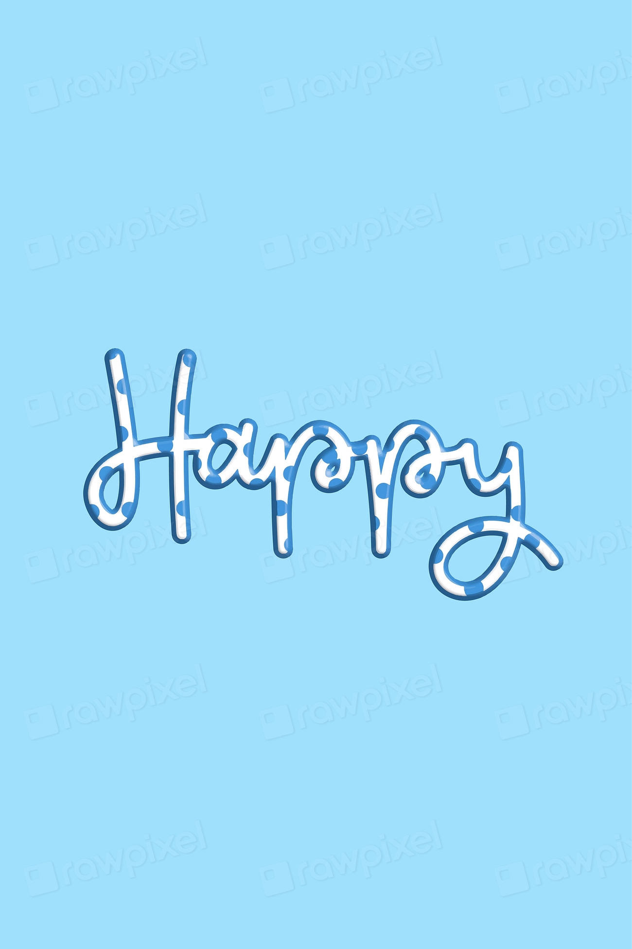 Happy word dotted typography vector | Free Vector - rawpixel