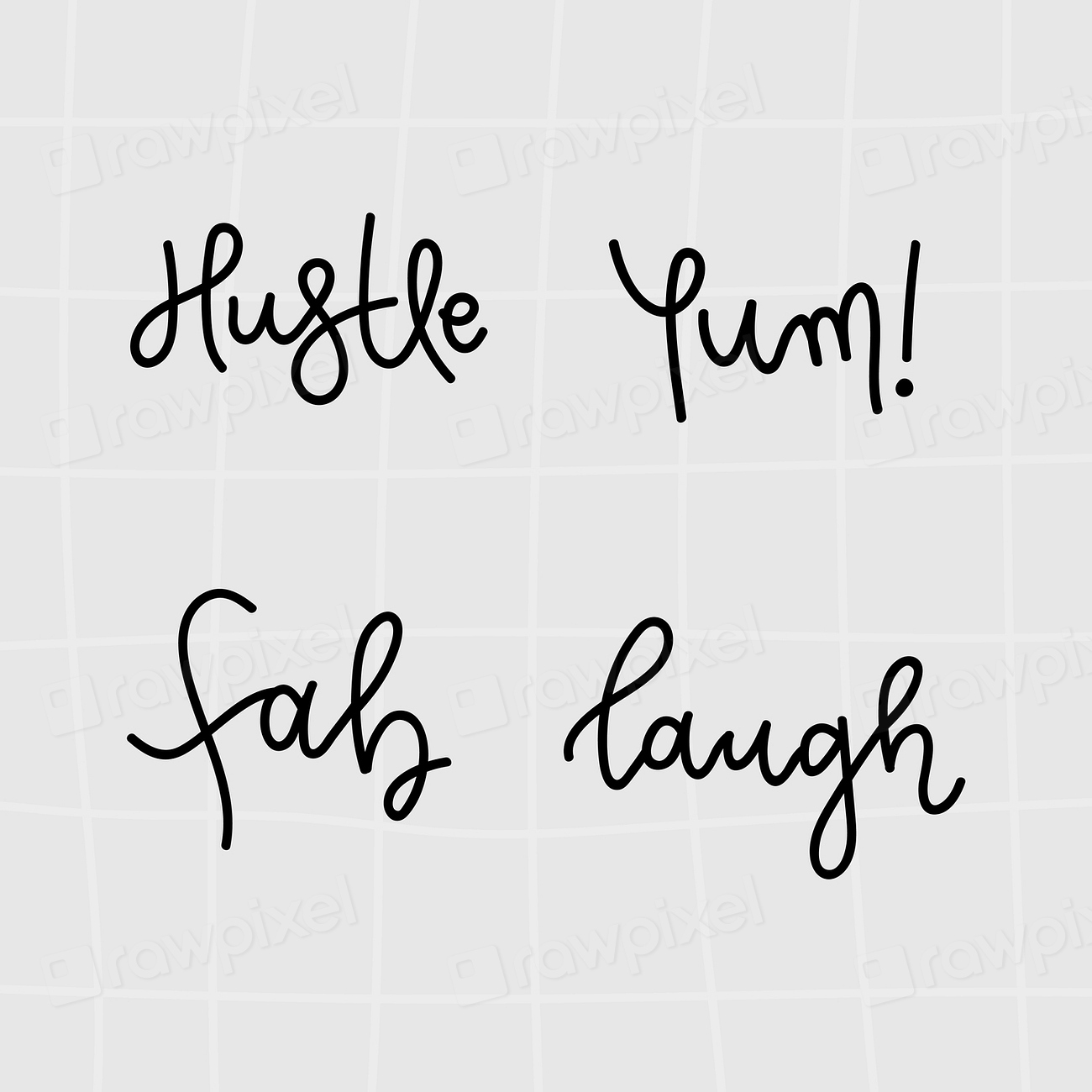 Vector cursive fun words typography | Premium Vector - rawpixel