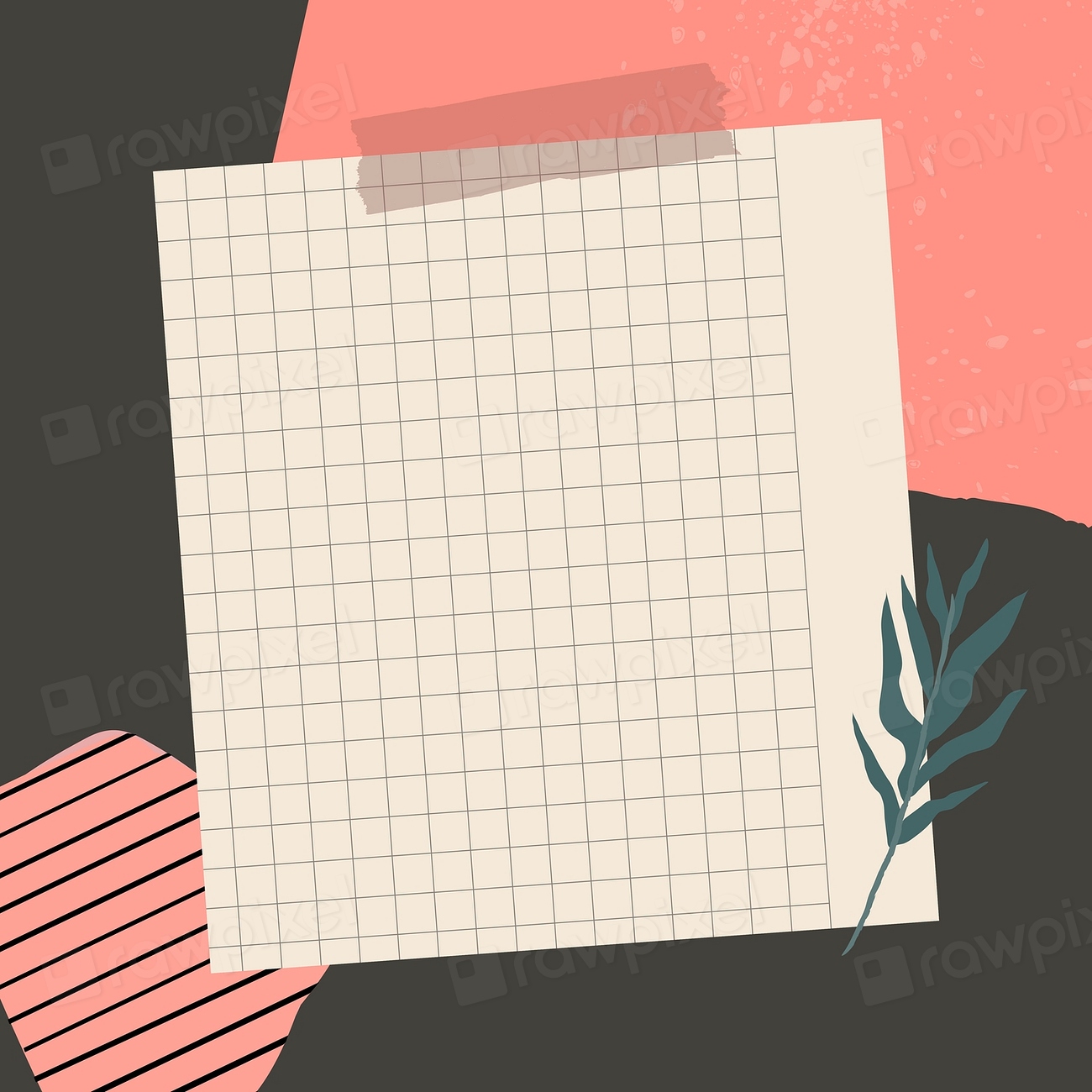 Grid beige psd notepaper two-tone | Premium PSD - rawpixel