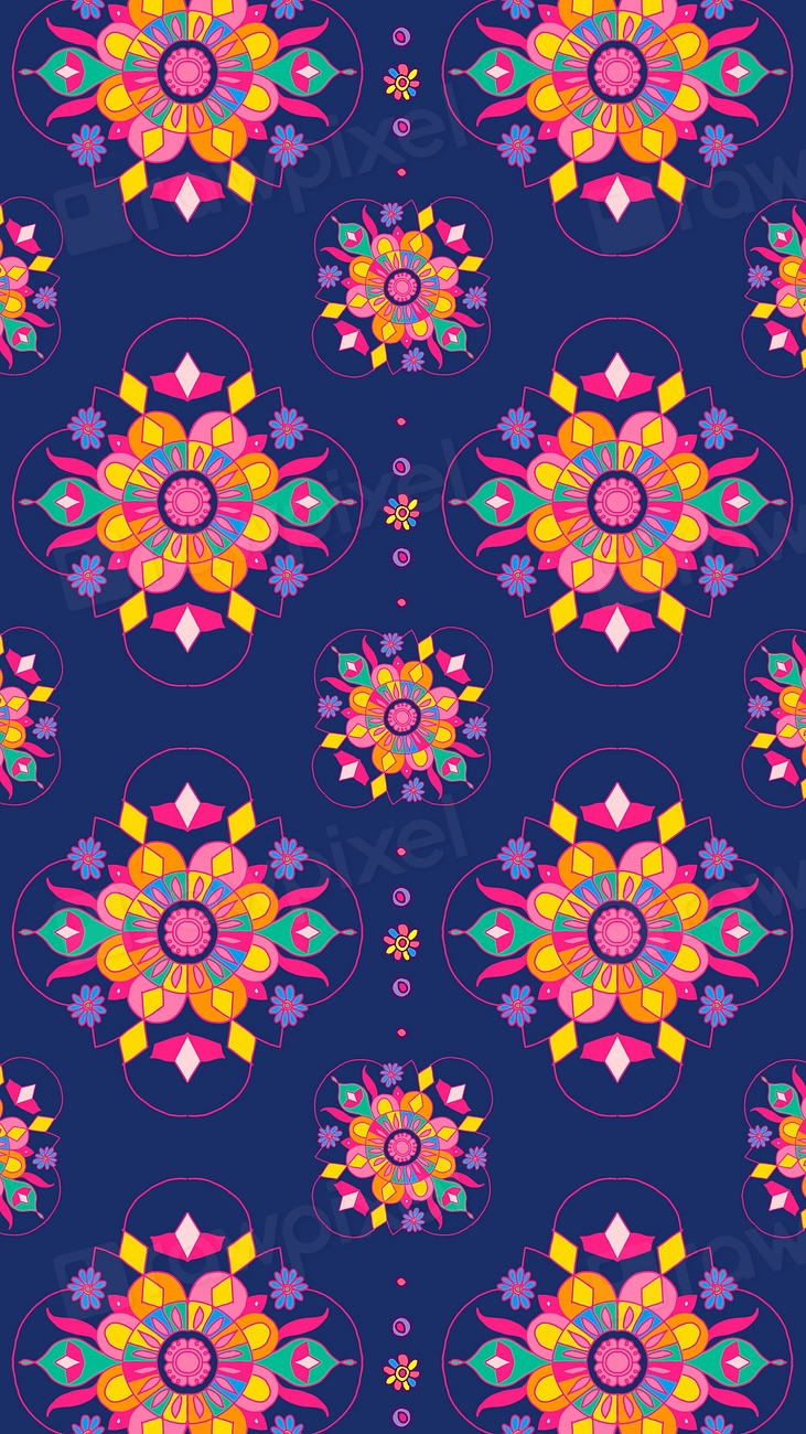 Mandala Indian rangoli vector pattern | Free Vector - rawpixel