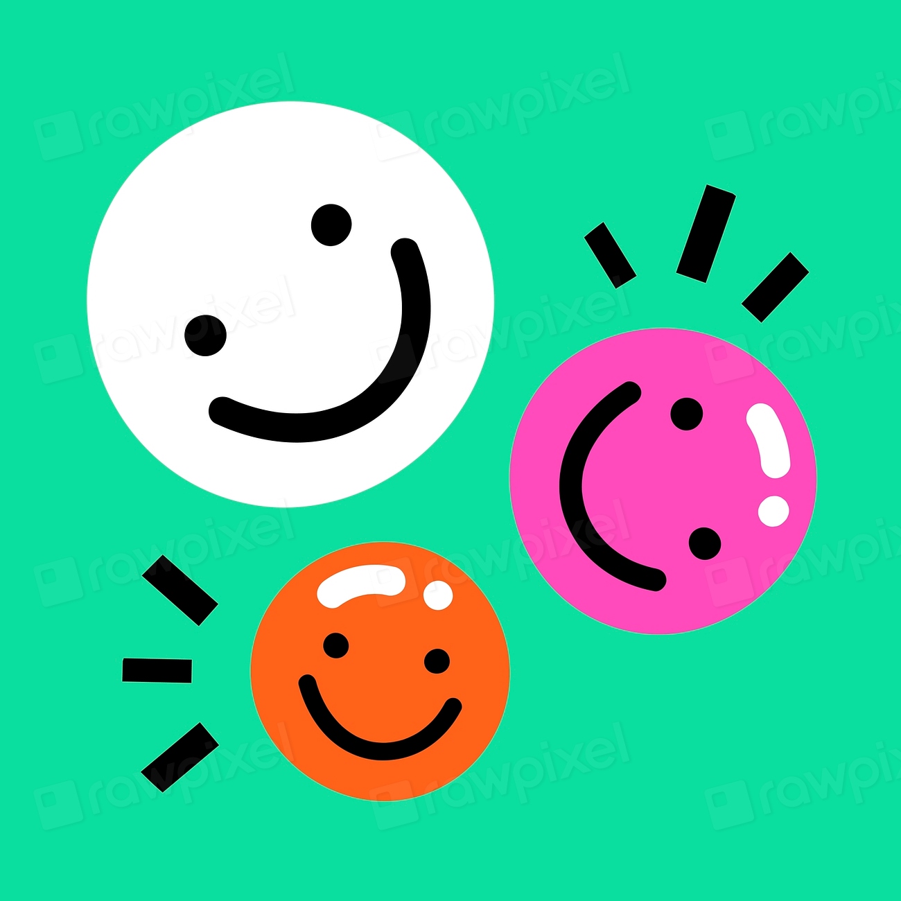 Multiple funky emojis vector | Premium Vector - rawpixel