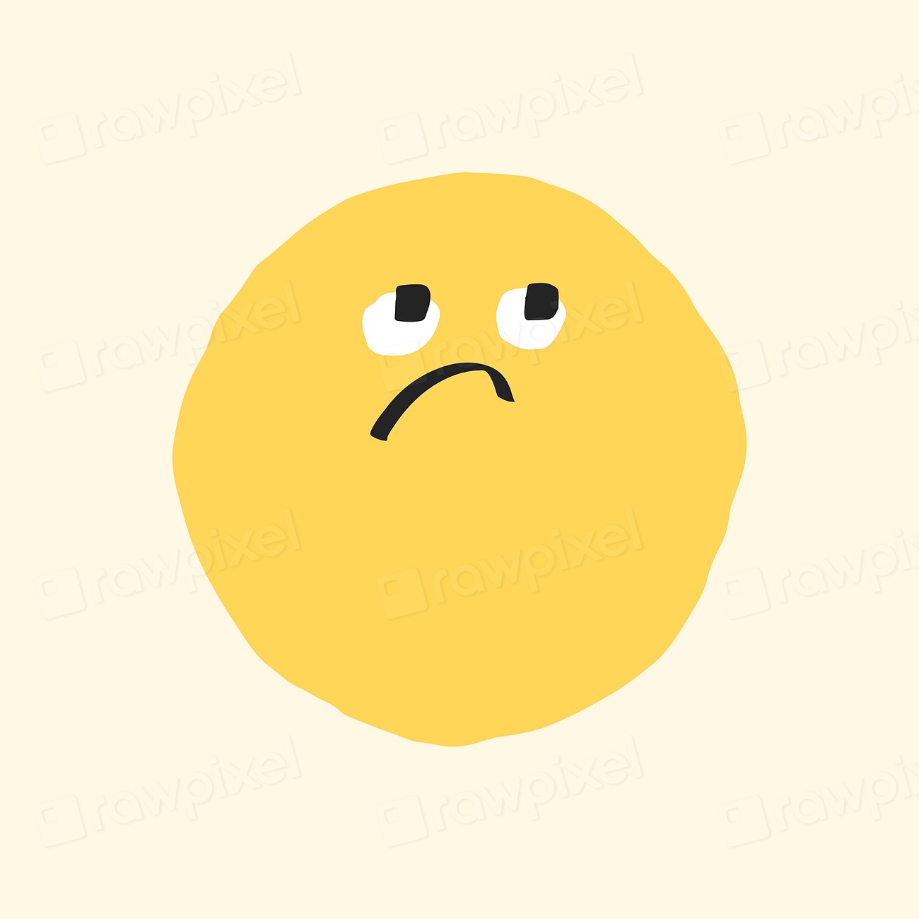 Unamused face sticker psd cute | Premium PSD - rawpixel