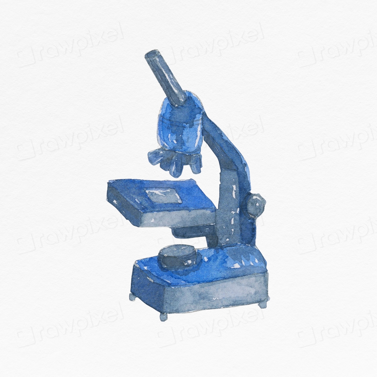 Microscope watercolor education graphic | Premium Photo Illustration ...