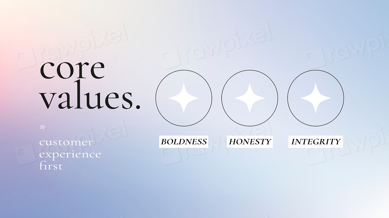 Core values business presentation psd | Premium PSD Template - rawpixel