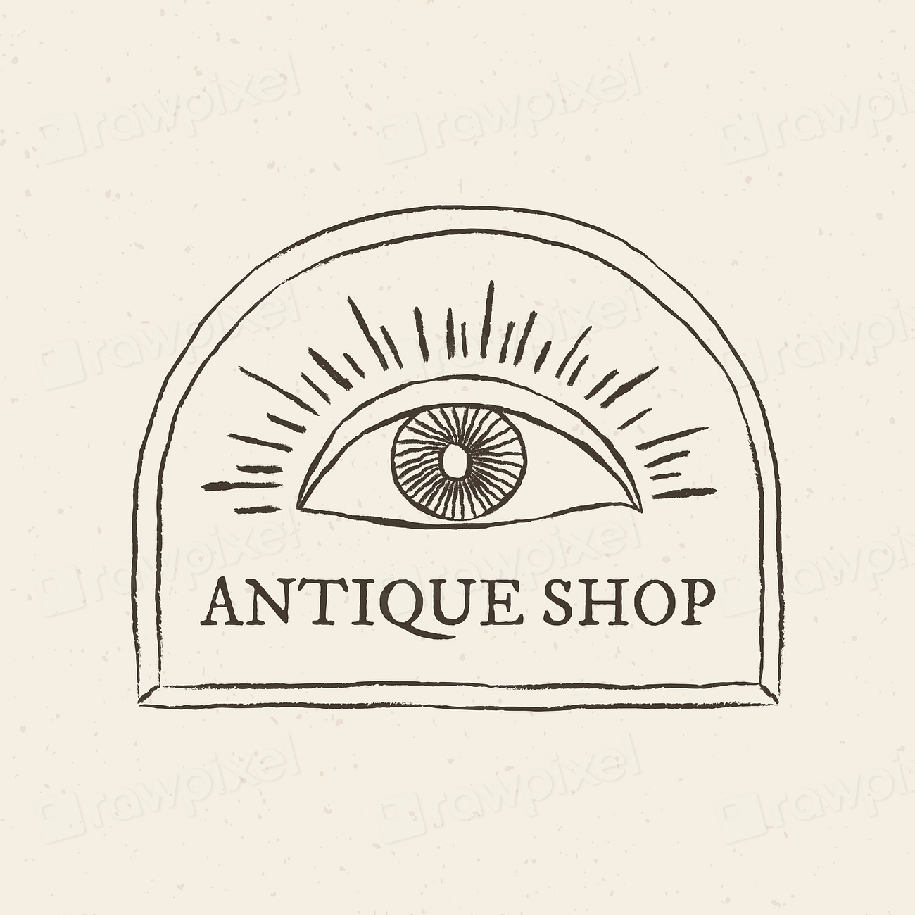 Antique shop logo psd eye | Premium PSD - rawpixel