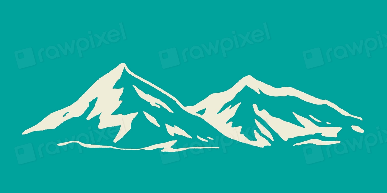 Retro mountain range sticker vector | Premium Vector Illustration ...