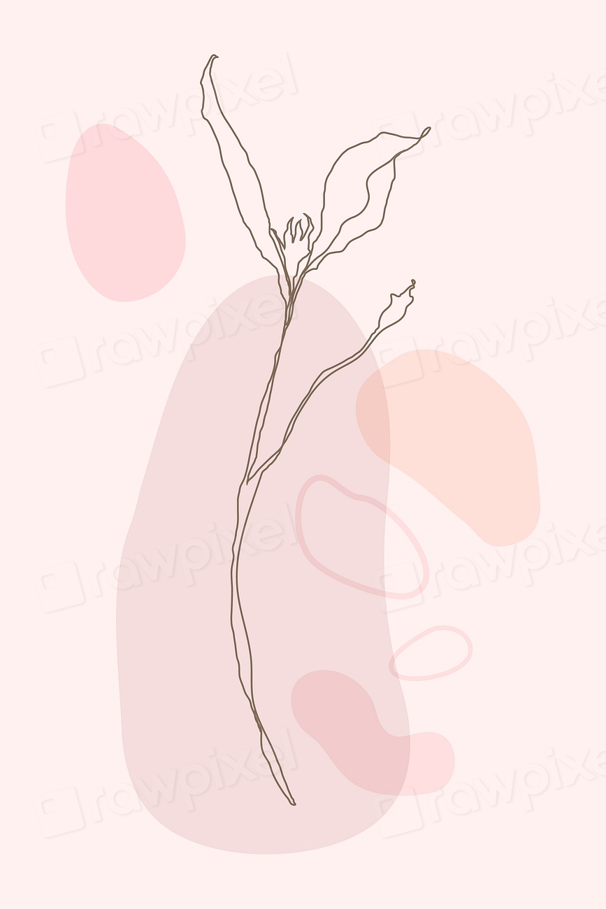 Flower monoline art vector pink | Premium Vector Illustration - rawpixel