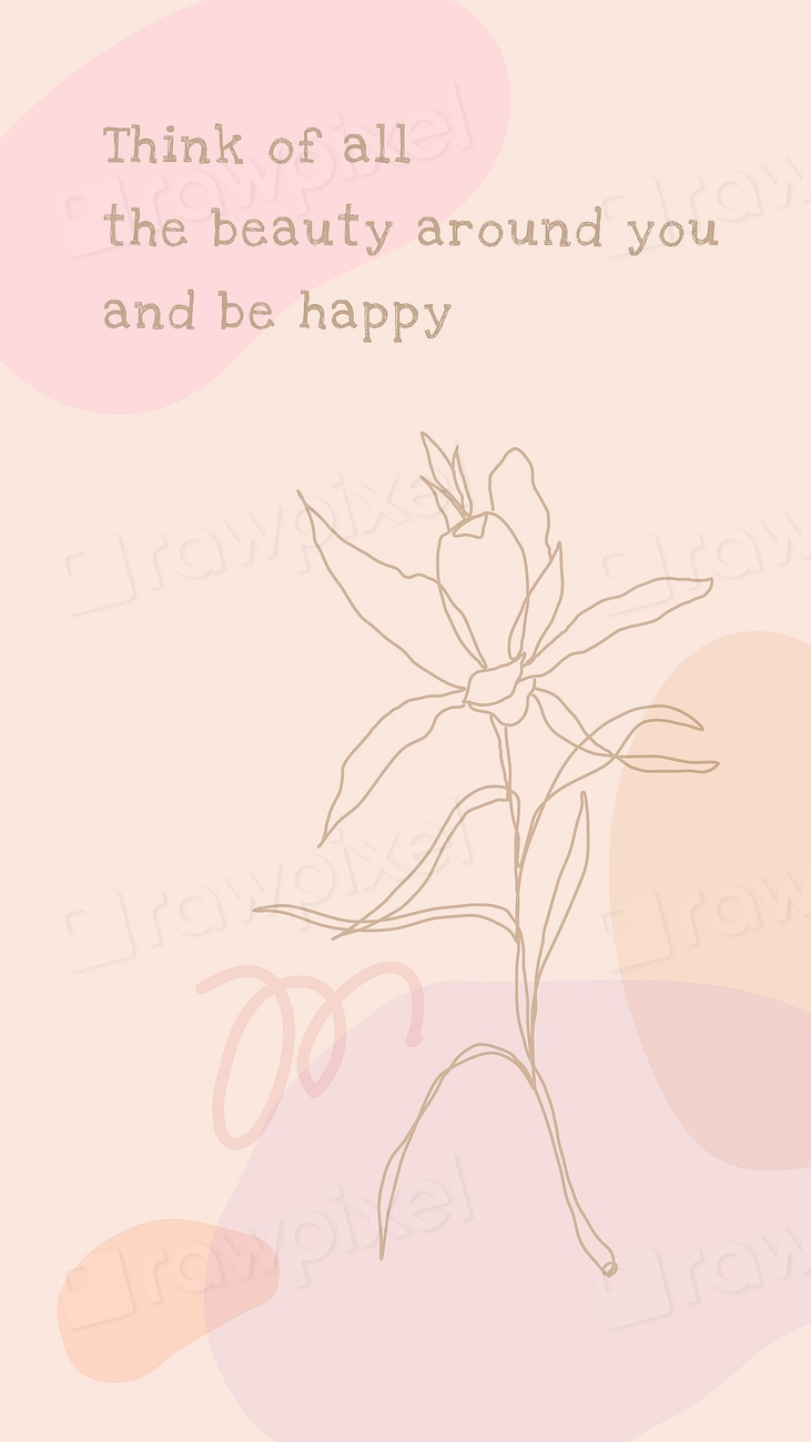 Beautiful flower wallpaper quote in pink, | Free Photo - rawpixel