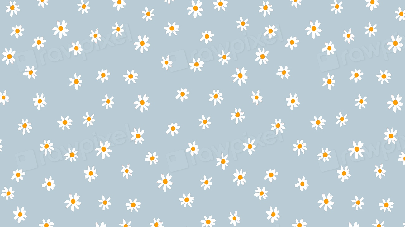 Flower pattern desktop wallpaper, cute | Premium Photo - rawpixel