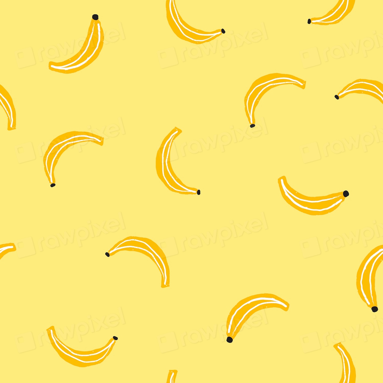 Banana seamless pattern background vector, | Free Vector - rawpixel