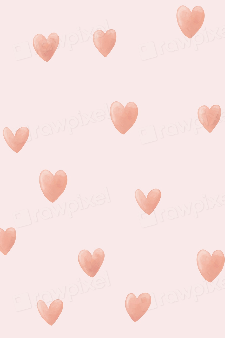 Heart background, cute pattern wallpaper | Free Photo - rawpixel