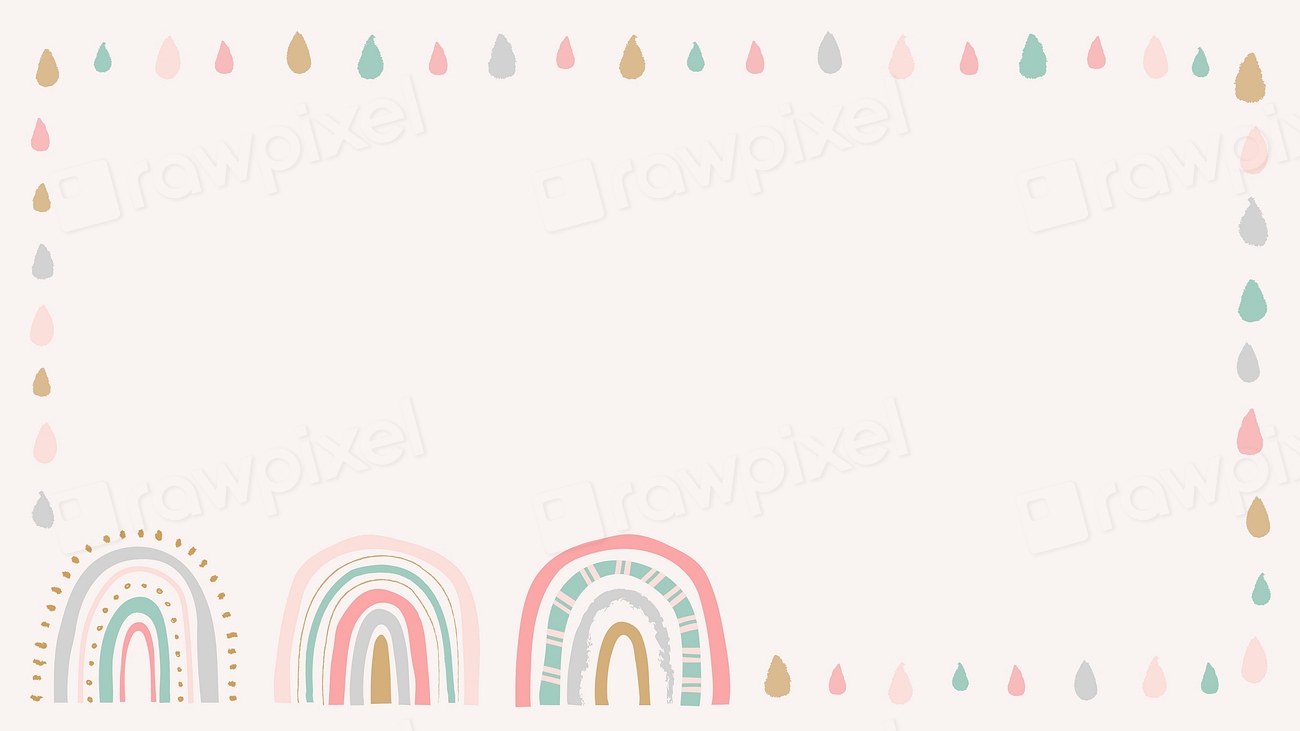 Rainbow frame, cute doodle border | Free Photo - rawpixel