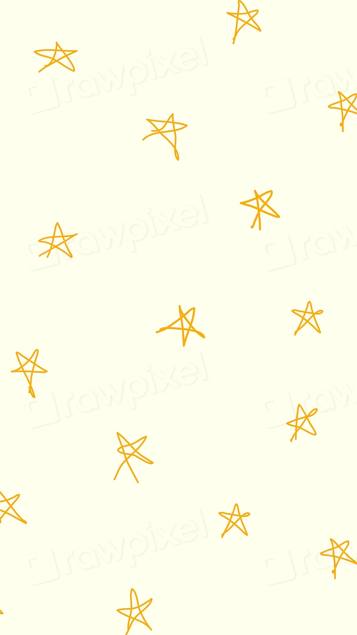 Star pattern iPhone wallpaper, yellow | Free Vector - rawpixel