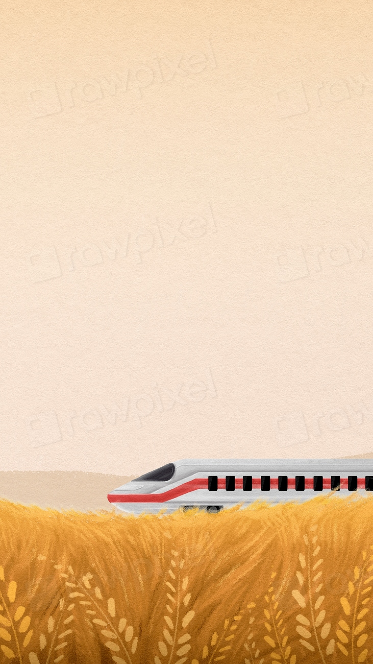 High-speed rail field mobile wallpaper, | Premium Photo Illustration ...
