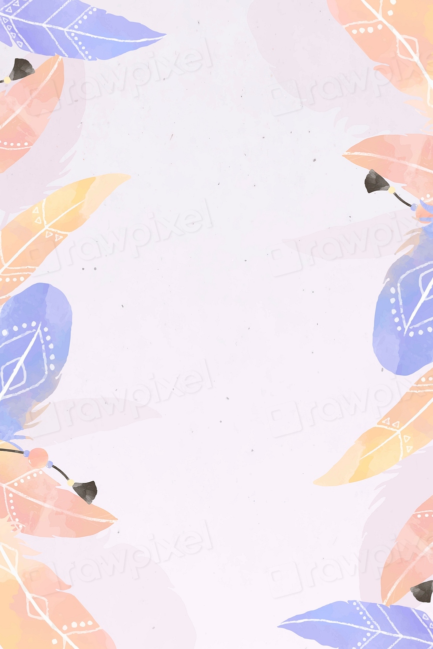 Hand drawn feather border vector | Premium Vector - rawpixel