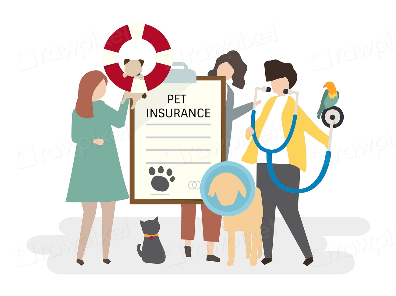 Illustration of pet insurance | Premium Vector - rawpixel