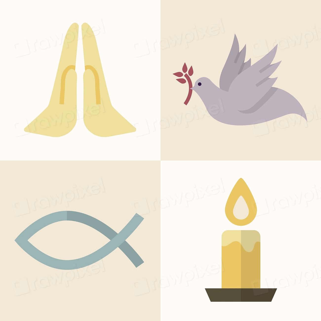 Mixed religious symbols set vector | Premium Vector - rawpixel
