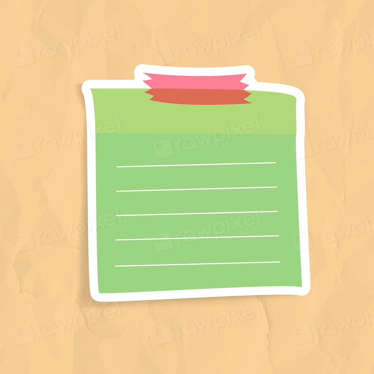 Green reminder note sticker vector | Free Vector - rawpixel