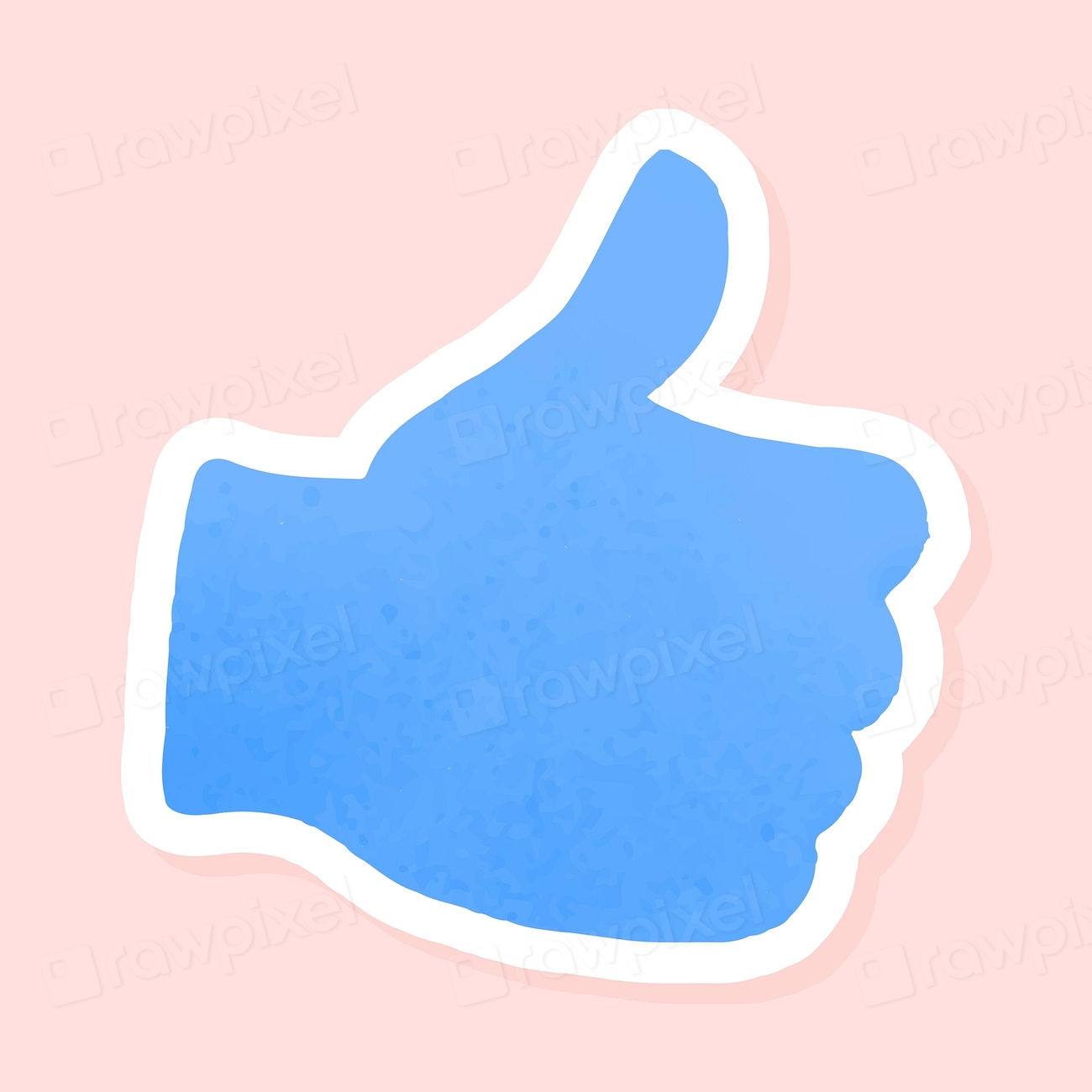 Blue thumbs sign social ads | Premium Vector - rawpixel