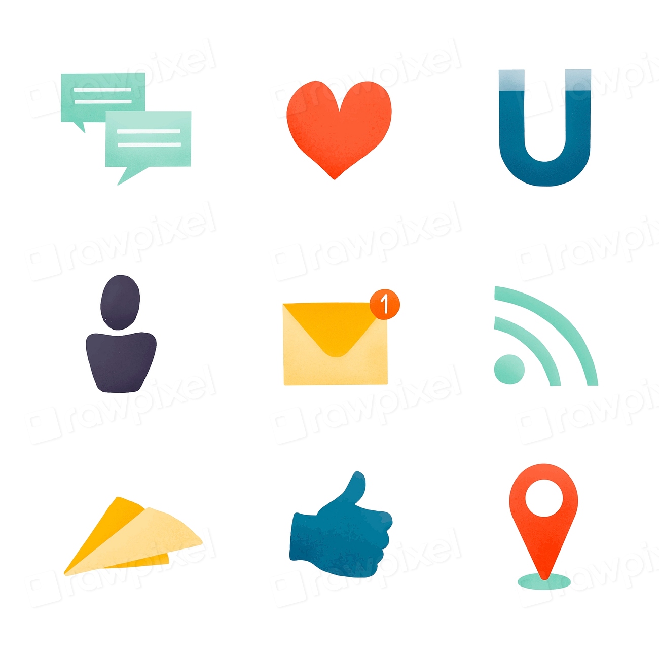 Lifestyle social icon collection social | Premium Vector - rawpixel