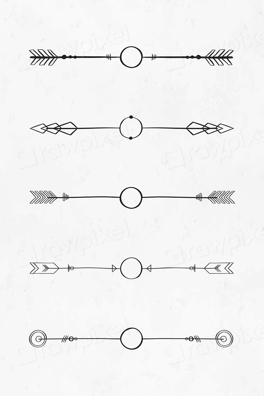 Doodle arrow divider vector hand | Premium Vector - rawpixel