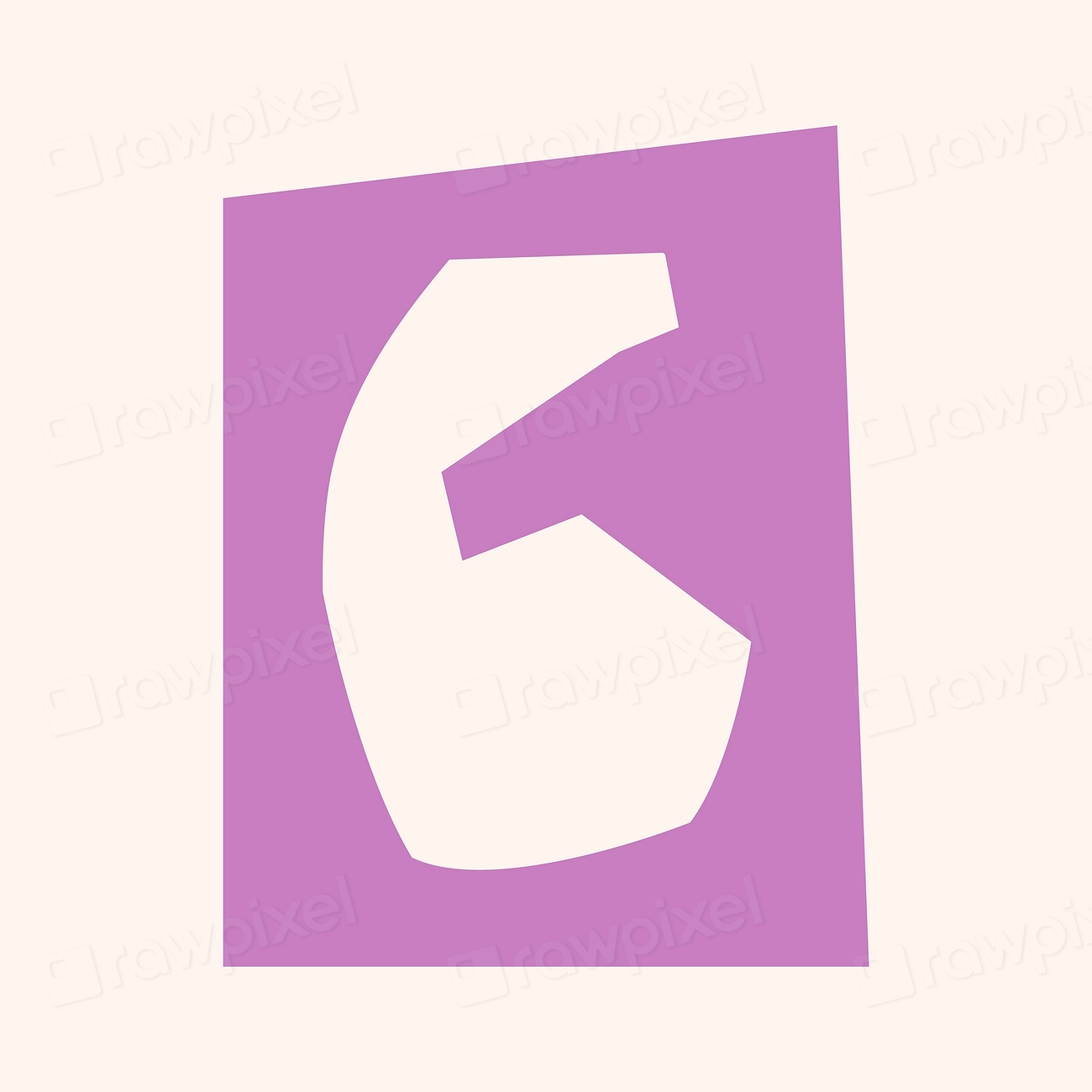 Number 6 font paper cut | Premium Vector - rawpixel
