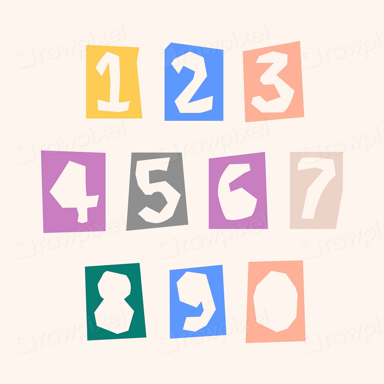 Number paper cut typography kids | Free Photo - rawpixel