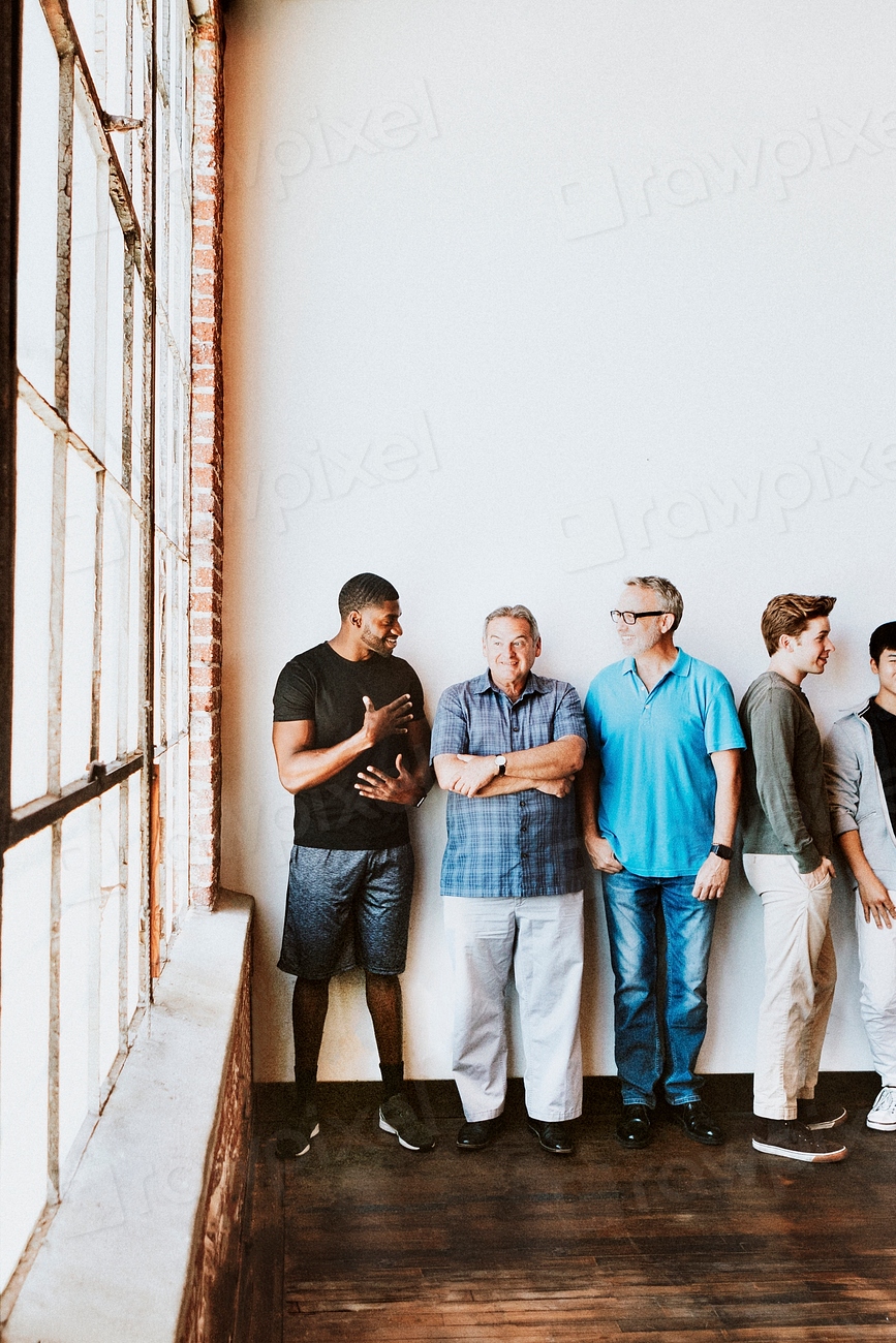 Diverse men talking room | Premium Photo - rawpixel
