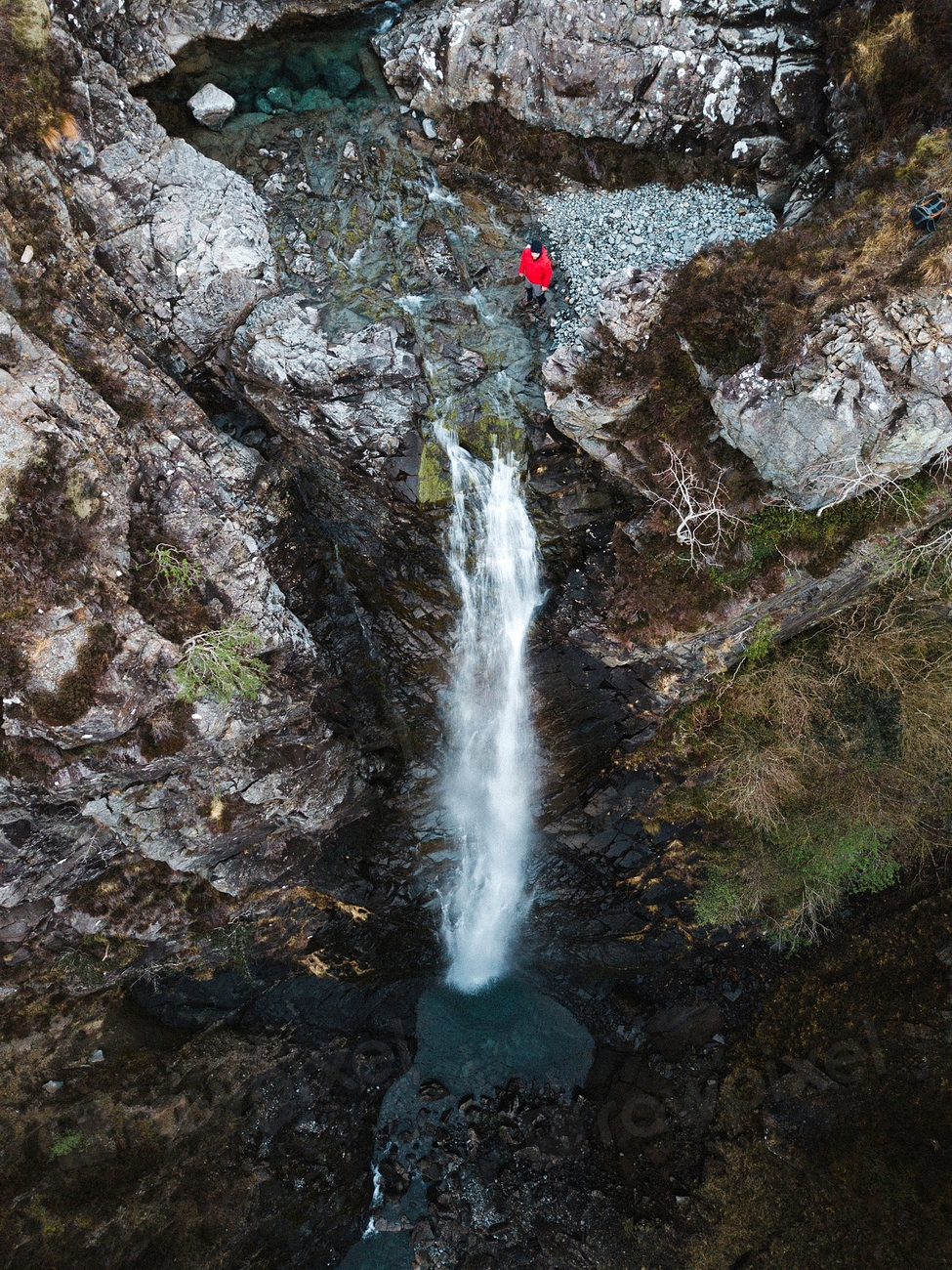 Drone shot Eas Mor Waterfall | Premium Photo - rawpixel