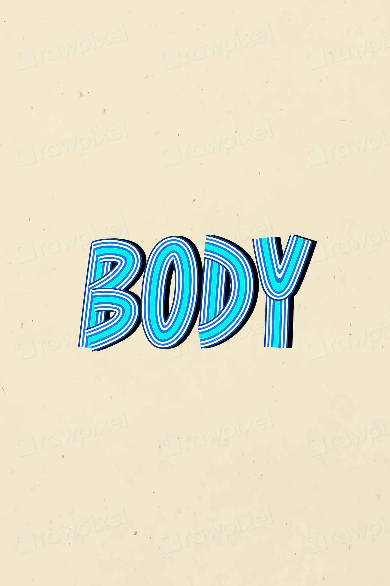 Retro body word concentric font | Free Photo - rawpixel