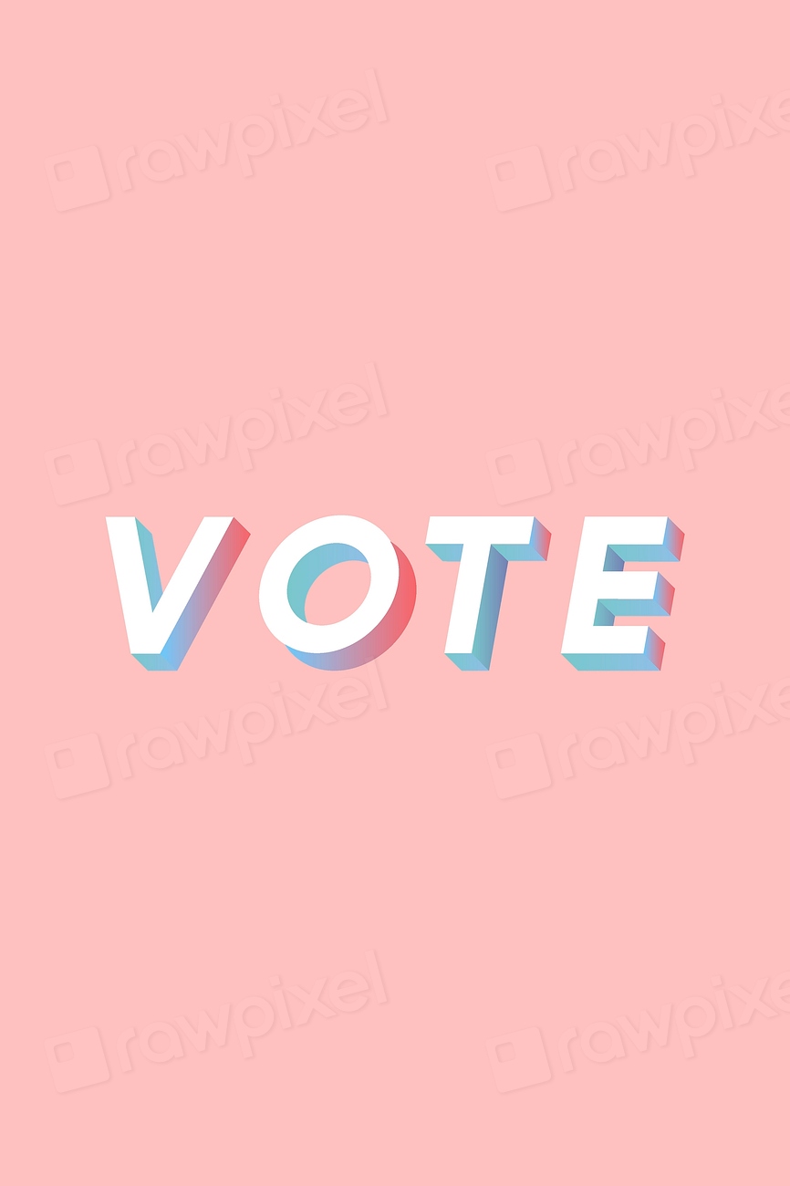 Vote text 3d effect gradient | Free Photo - rawpixel