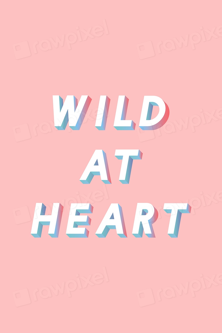 Wild heart vector word art | Premium Vector - rawpixel