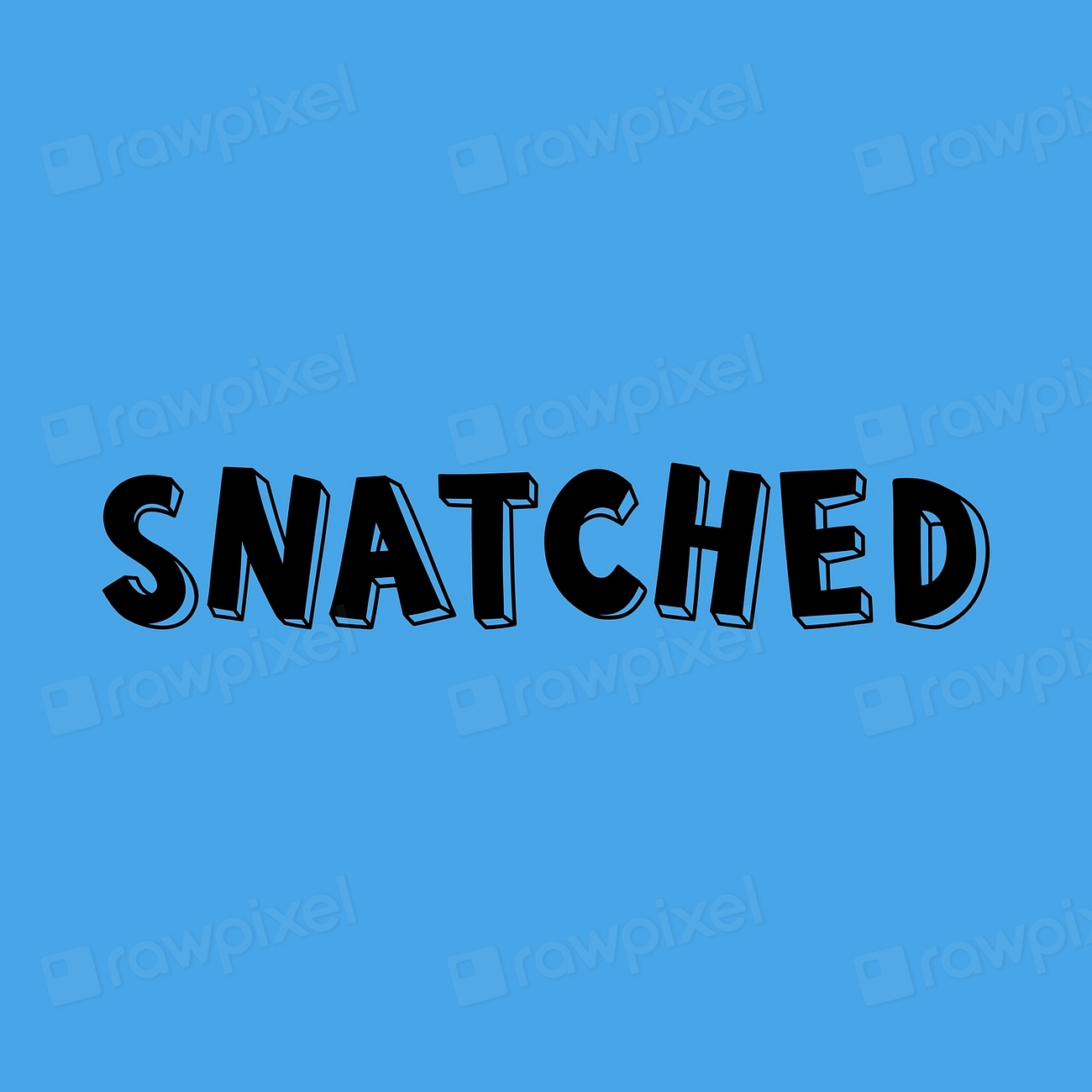 Snatched vector word art typography | Premium Vector - rawpixel