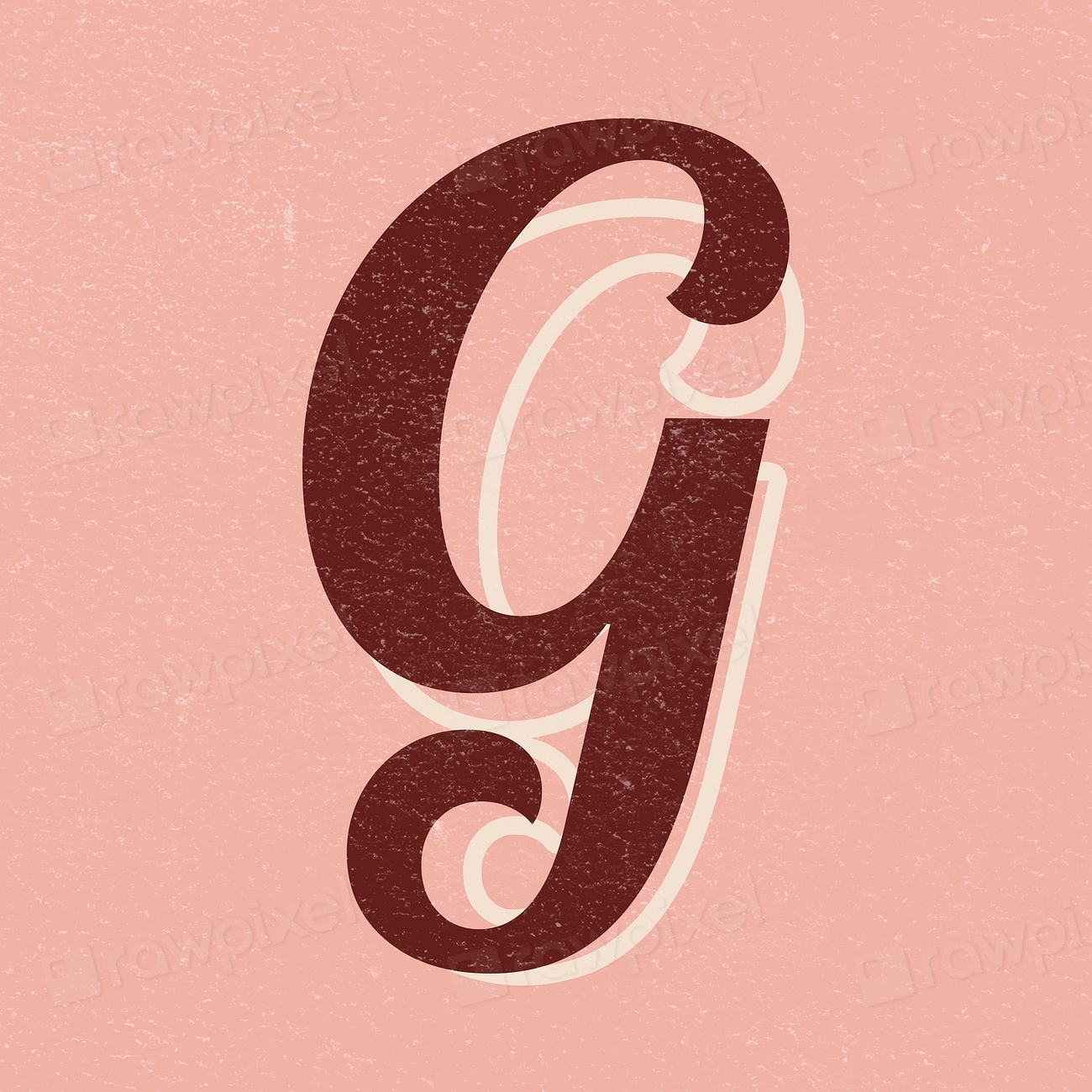 Alphabet letter G vintage handwriting | Premium PSD - rawpixel