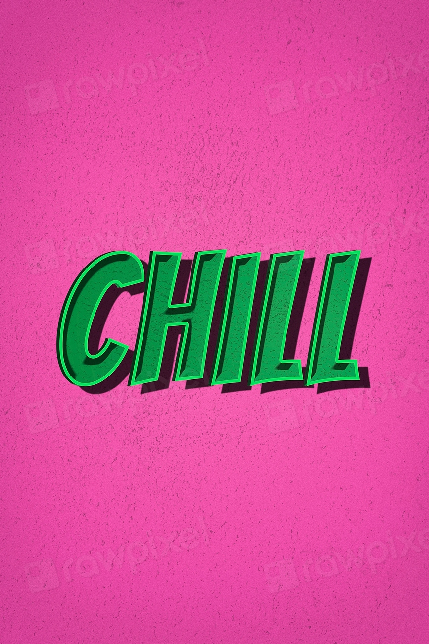 Chill word retro style typography | Free Photo - rawpixel