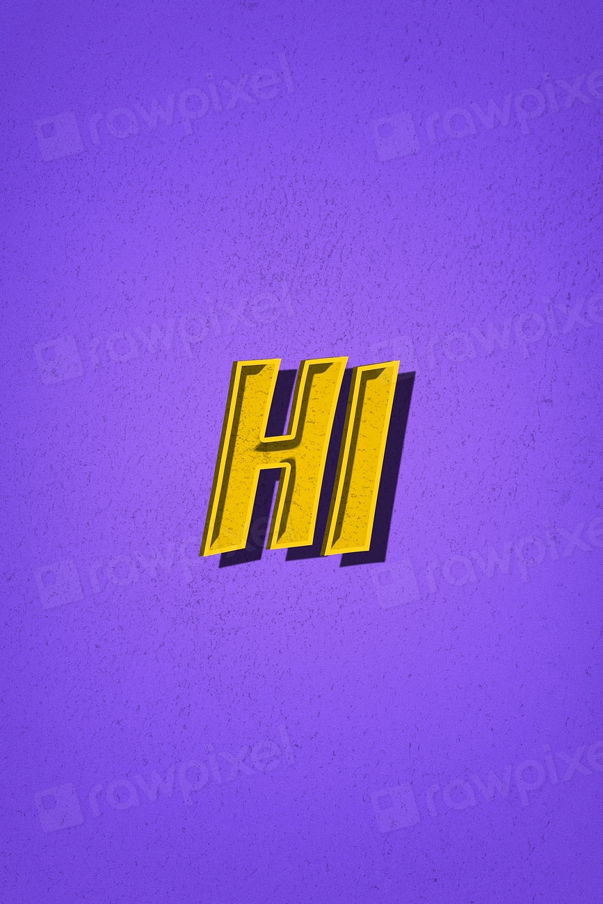 Hi word retro comic typography | Free Photo - rawpixel